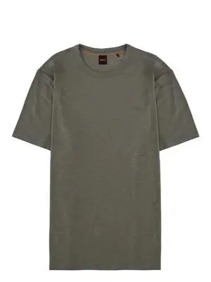 BOSS T Shirt With Logo - Green