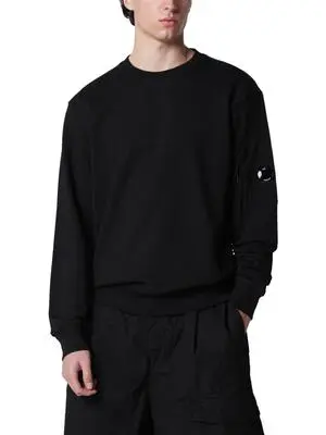 C.P. COMPANY Cotton Crew Neck Sweatshirt - Black