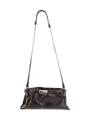 Benedetta Bruzziches Lauren Leather Shoulder Bag - Marrone Scuro
