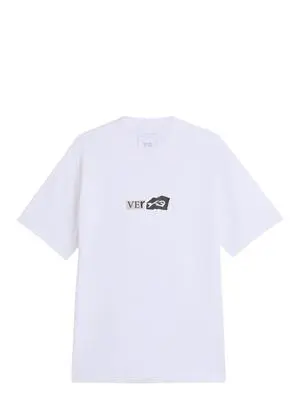 Y3 Cotton T Shirt With Print - White