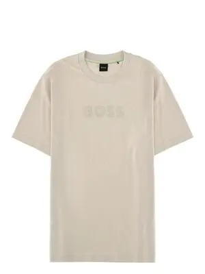 BOSS T Shirt With Logo - Beige