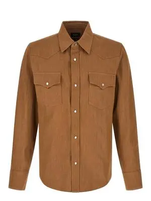 A.p.c. Western' Shirt - Brown