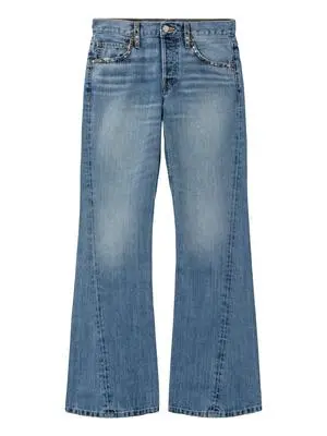 RE/DONE Twisted Mid-rise Bootcut Jeans - Denim