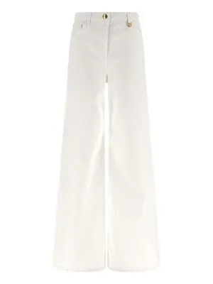 Elisabetta Franchi Palazzo Jeans - White