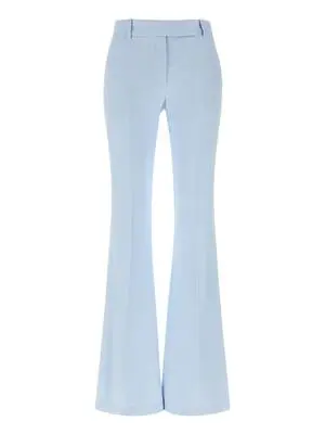 Alexander McQueen Flared Leg Trousers - Light Blue