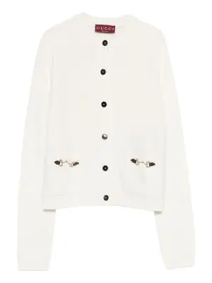 Gucci Wool And Cashmere Cardigan - White