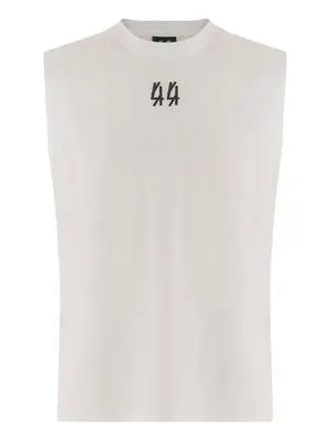 44 LABEL GROUP Printed Cotton Tank - White