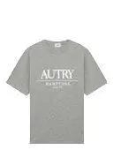 AUTRY Cotton Blend T Shirt With Logo - Grey