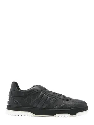 Gucci Web Leather Sneakers - Black