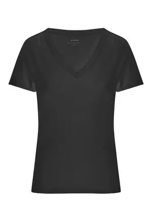 Vince Cotton V-neck T-shirt - Black