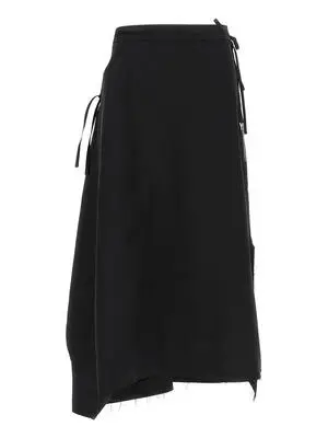 Y3 Sport Uniform Raw Cut 3-stripes Skirt - Black