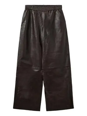 THE GARMENT Soho Lambskin Trousers - Marrone Scuro