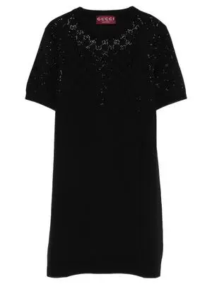 Gucci Wool Short Sleeve Dress - Black