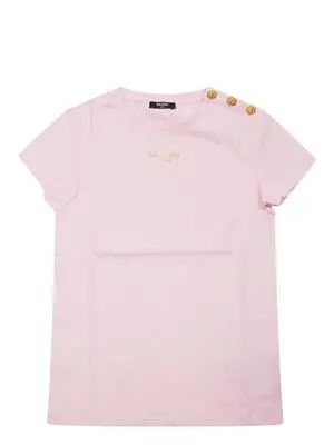 Balmain T-shirt With Logo - Pink
