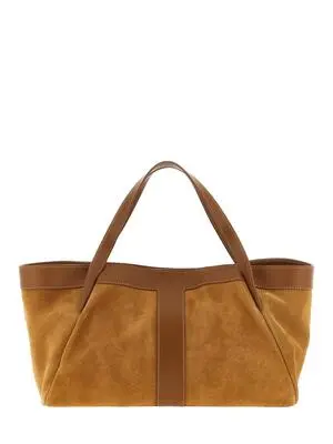 Twin-set Suede Shoulder Bag - Brown