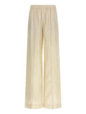 Loulou De Saison Lars Silk Twill Pants - Beige