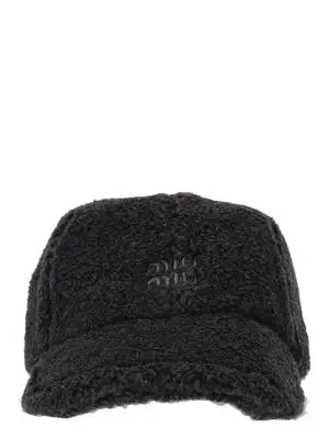 Miu Miu Fur Pile Cap - Antracite+giallo