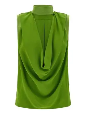Elisabetta Franchi Draped Top - Green