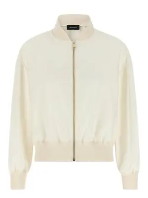 Fabiana Filippi Insert Bomber Jacket - White