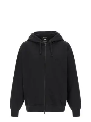 Y3 Brushed Terry Zip Hoodie - Black