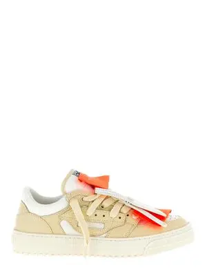 Off White 3.0 Court Low Top Sneakers - Beige