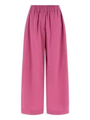THELATEST Cotton Poplin Wide Leg Pants - Fuchsia