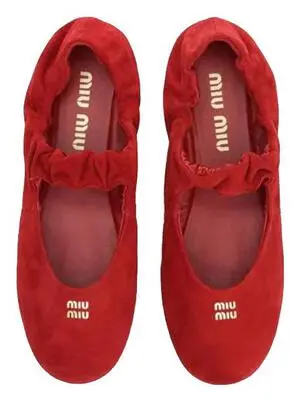 Miu Miu Ballerine Camoscio - Rubino