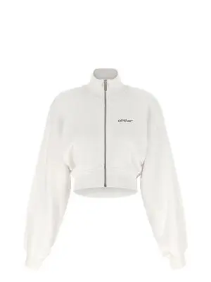 Off White Arrow Glowing Flower Sweatshirt - White