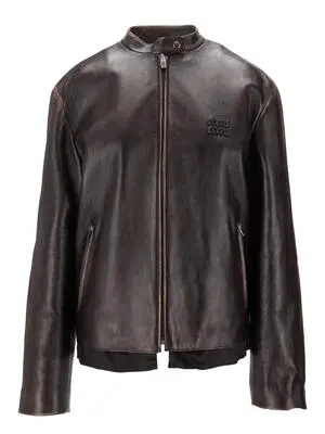 Miu Miu Leather Jacket - Caffe'