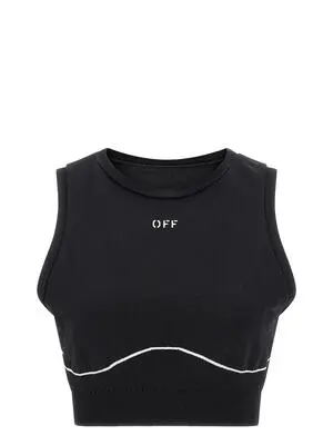 Off White Active Line Top - White/black