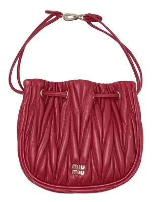 Miu Miu Matelasse Top Handle Bag - Rosso