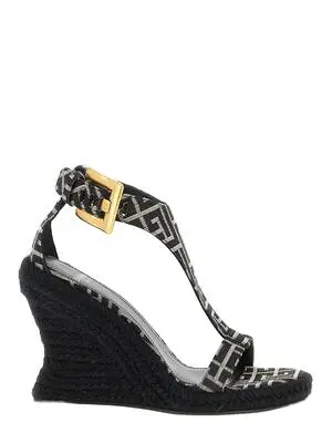 Balmain Anthem Espadrilles - Black