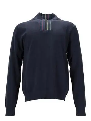 Paul Smith Zip Neck Sweater - Very Dark Navy