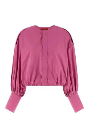 THELATEST Cotton Poplin Diana Blouse - Fuchsia