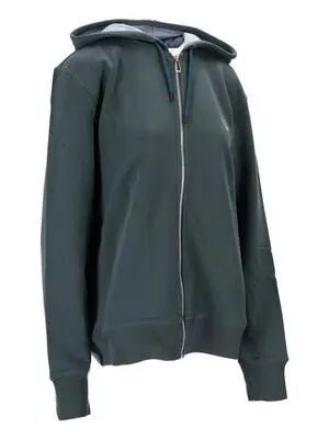 Paul Smith Regular Fit Zip Up Hoodie With Zebra Detail - Petrol Green