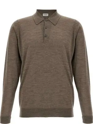 JOHN SMEDLEY Dorset Wool Polo Sweater