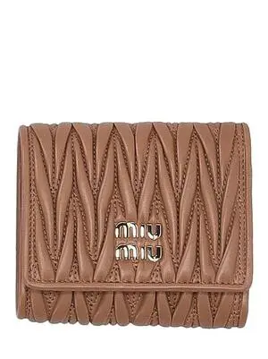 Miu Miu Matelassé Wallet - Caramel
