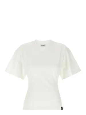 COURREGES Fitted Cotton T-shirt - White