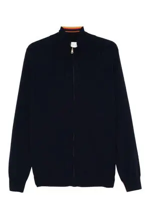 Paul Smith Zip-up Cashmere Cardigan - Very Dark Navy