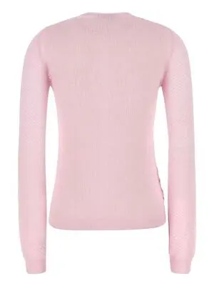 Miu Miu Cashmere Knit Top - Alabastro