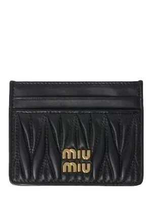 Miu Miu Matelassé Card Holder - Nero