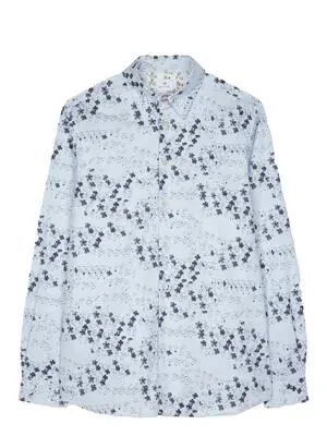Paul Smith Flower Regular Fit Shirt - Greyish Blue