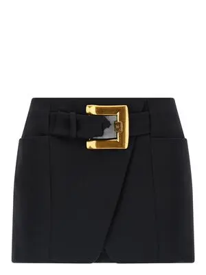 Balmain Anthem' Mini Skirt - Black