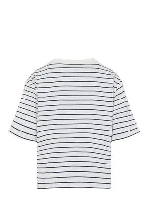 Miu Miu Jersey T-shirt - Cacao+blu+bianco
