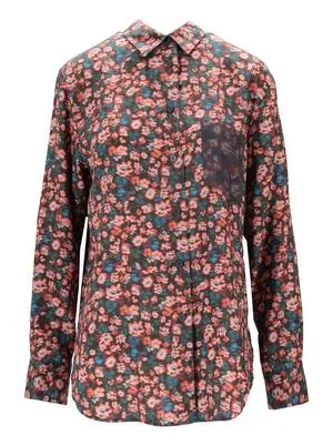 Paul Smith Floral-printed Shirt - Burgundy/ Borde