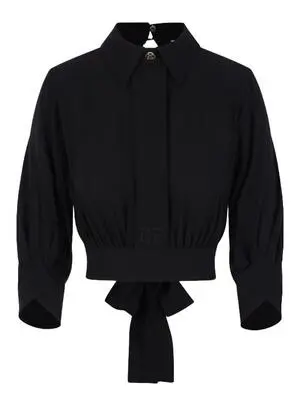 Elisabetta Franchi Georgette Shirt - Black