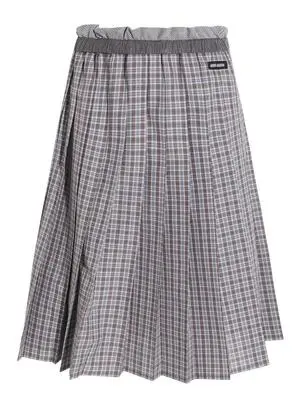 Miu Miu Check Pattern Skirt - Avio+bordeaux