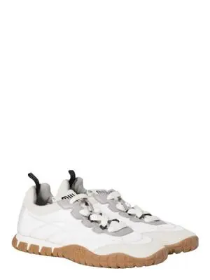 Miu Miu Lace-up Sneakers - Bianco+granito
