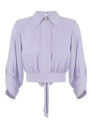 Elisabetta Franchi Georgette Shirt - Lilac