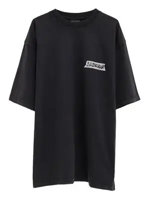 Balenciaga Masking Tape T Shirt - Black